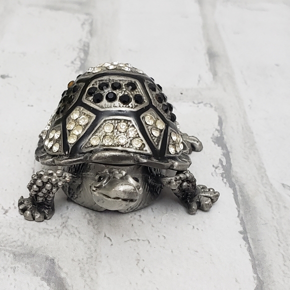 Unique Vintage | Jewelry | Bejeweled Turtle Boxes Hinged Jewelry ...